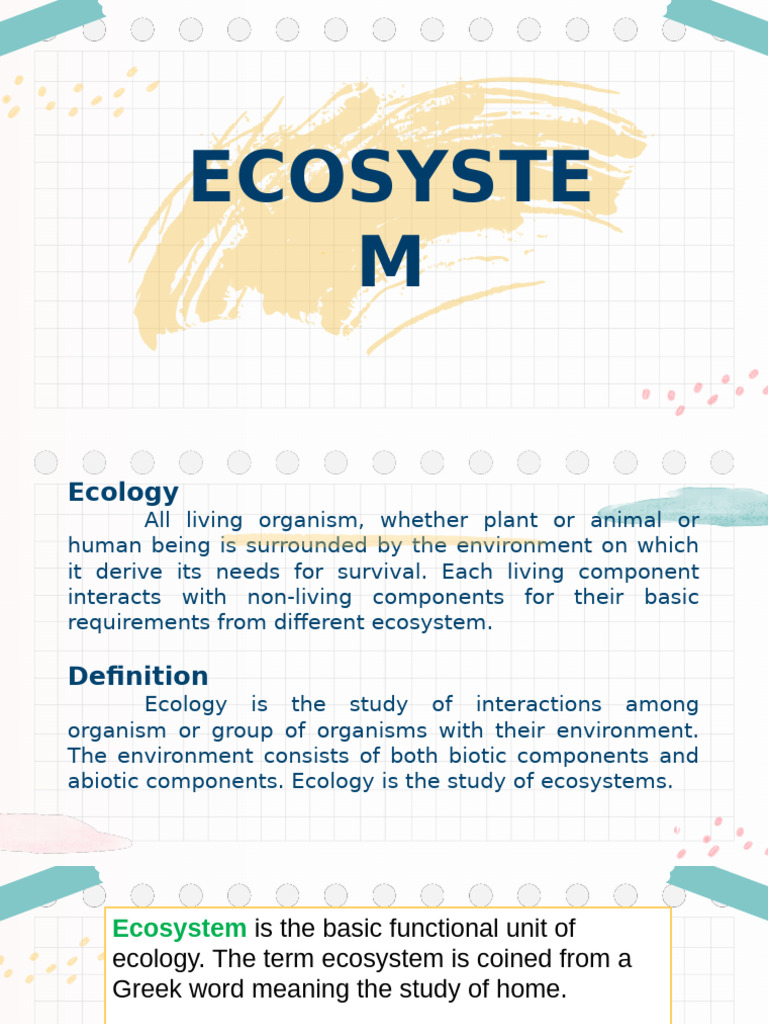 Chapter2 ECOSYSTEM-1 | PDF | Ecosystem | Ecology