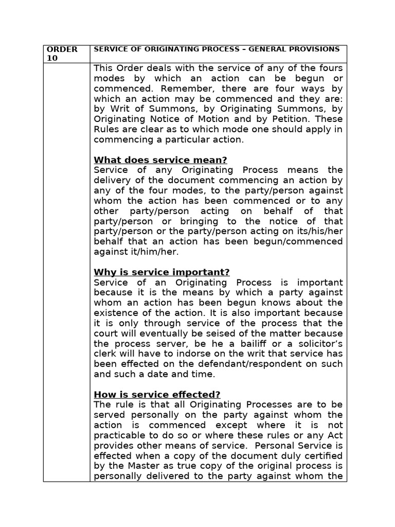 High Court Rules | PDF | Service Of Process | Common Law