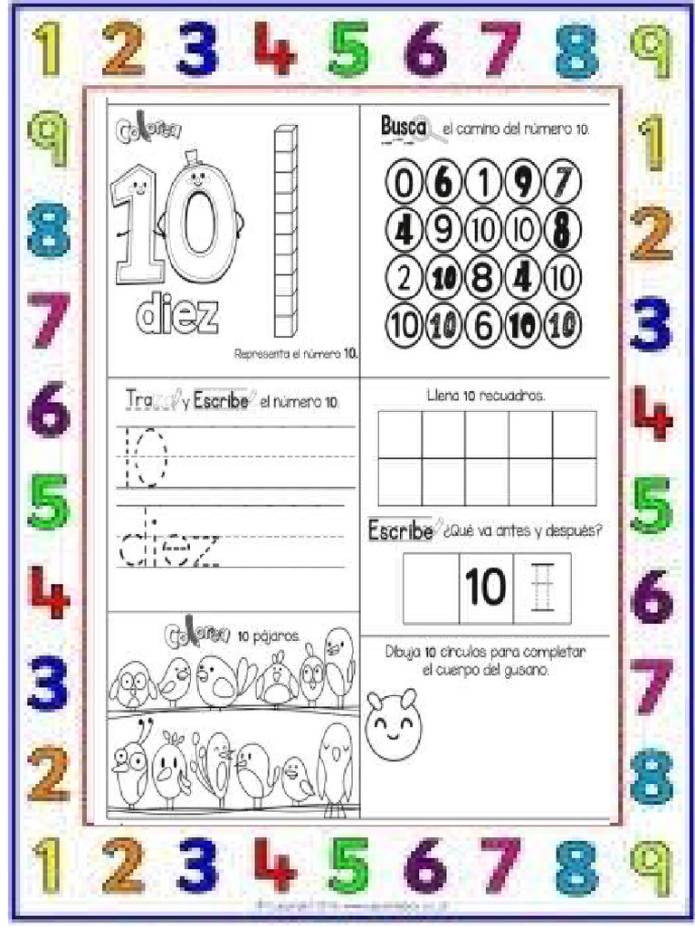 Actividades de La Familia Del 10 y Decenas Vaneshita | PDF