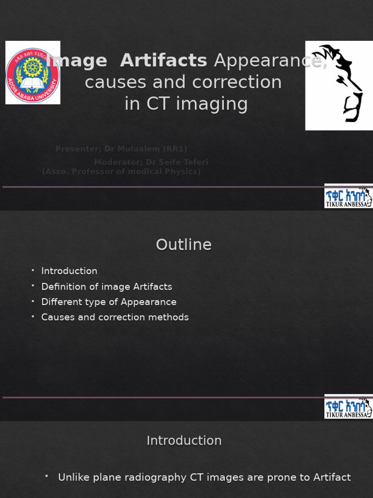 Image Artifacts, Appearance and Correction in CT | PDF | Ct Scan | X Ray
