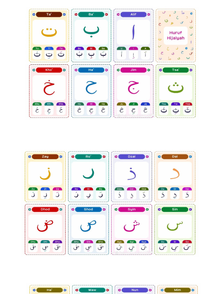 Flash Card Hijaiyah | PDF