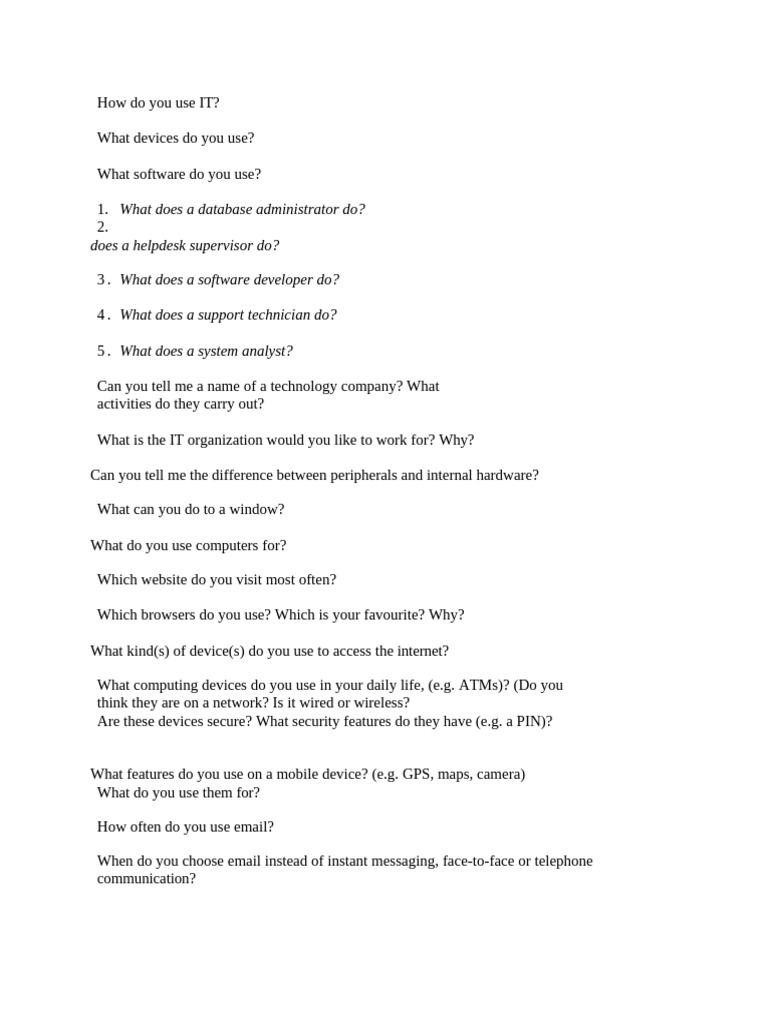 How Do You Use IT | PDF