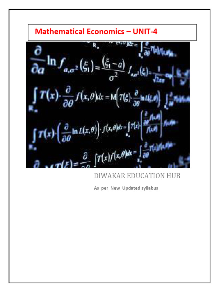 Mathematical Economics | PDF | Determinant | Matrix (Mathematics)