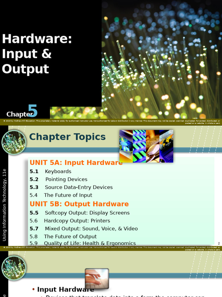 Input and Output Hardware Overview | PDF | Image Scanner | Cursor (User ...
