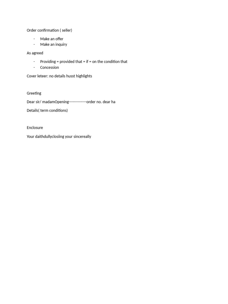 Order Confirmation | PDF