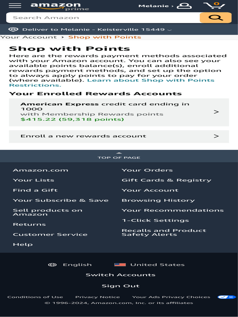 Your Account Shop With Points | PDF