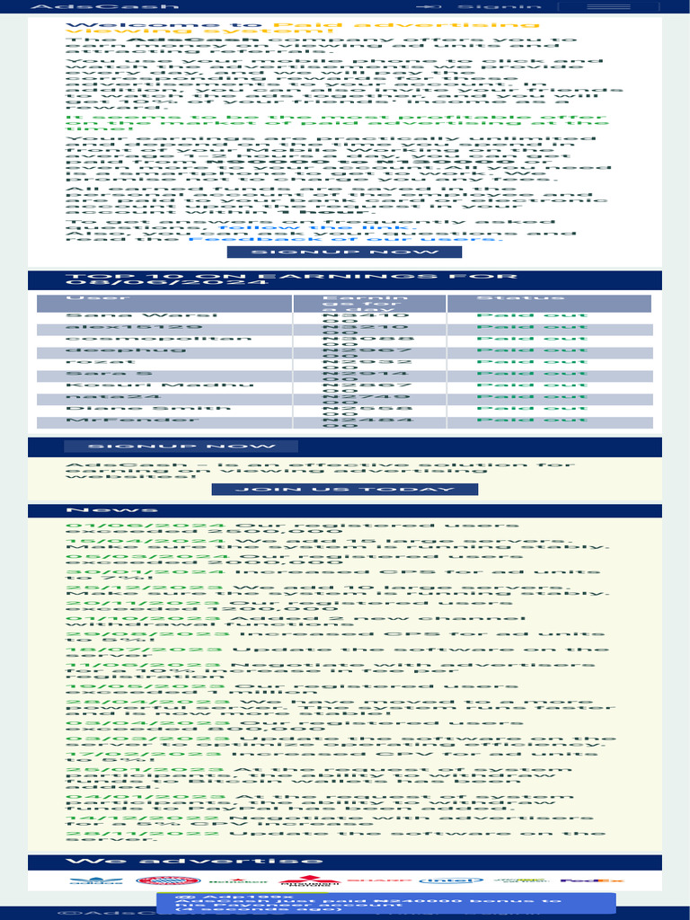Earn Money Watching Ads with AdsCash | PDF | Service Industries