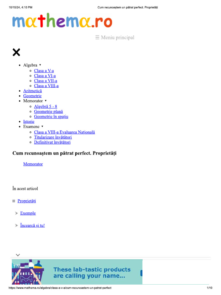 Cum Recunoa - Tem Un Patrat Perfect | PDF