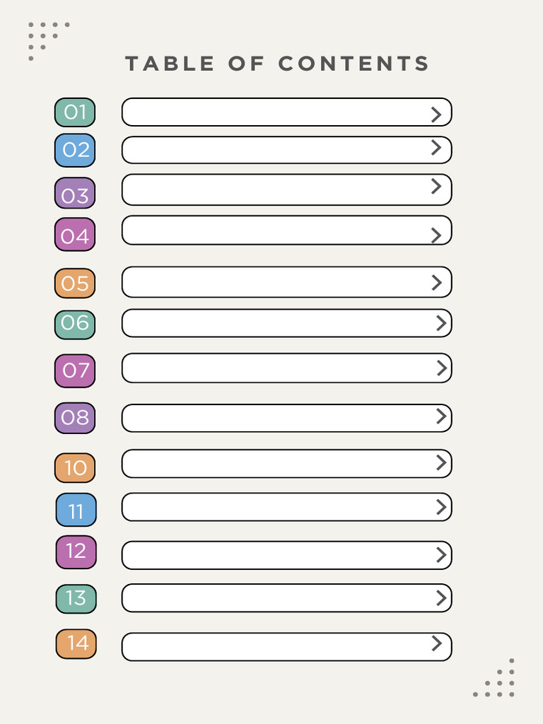 Beige Minimalist UI Table of Contents Document A4 (1) 2 | PDF