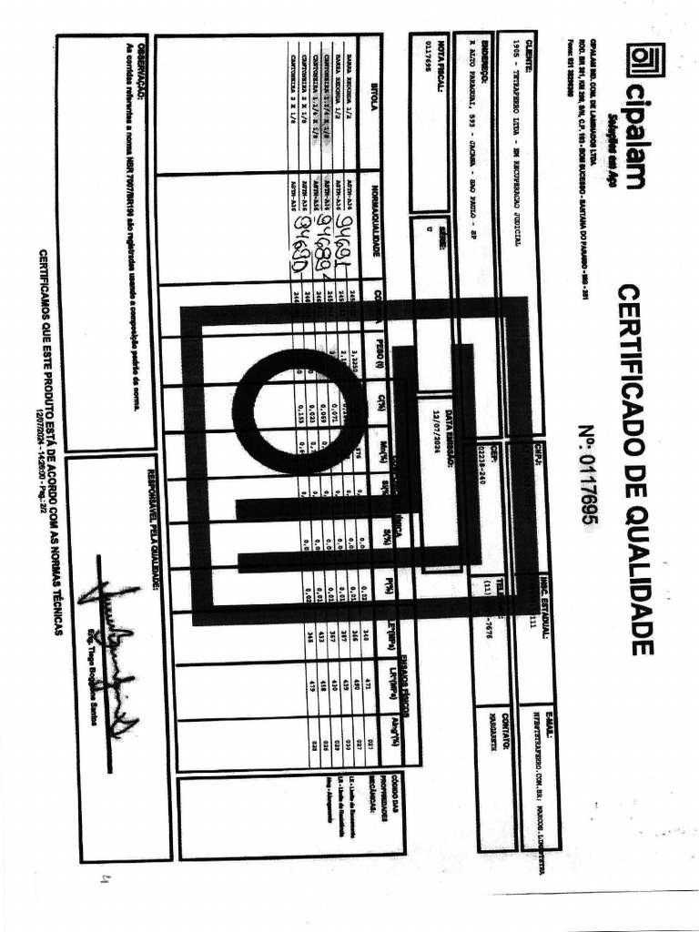 5 - LT. 94689 - CANTONEIRA - 1.1 4 X 1 8 - ASTM-A36 - CIPALAM | PDF