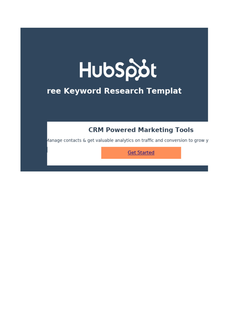 HubSpot's Free Keyword Research Template | PDF | Search Engine ...