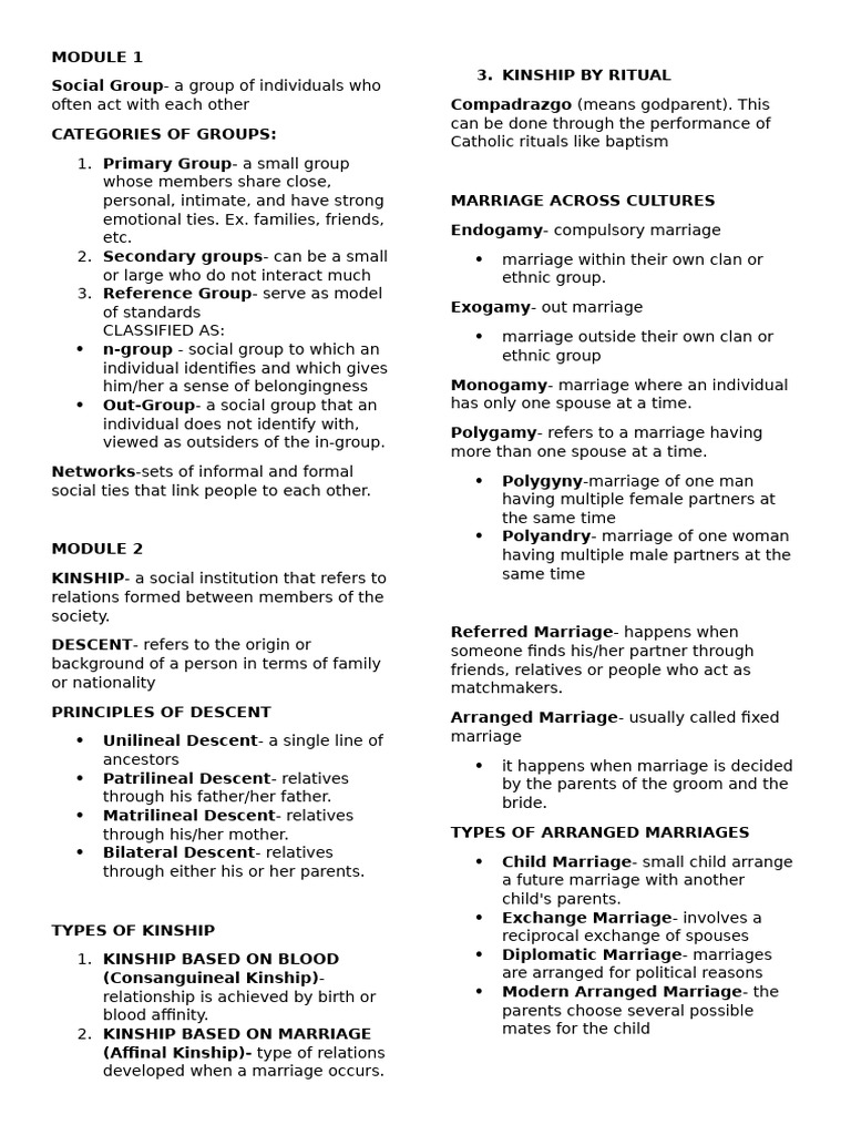 UCSP | PDF | Kinship | Marriage