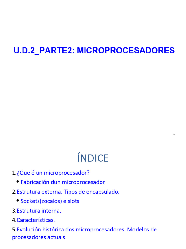 Ud2 Parte2 Microprocesadores | PDF