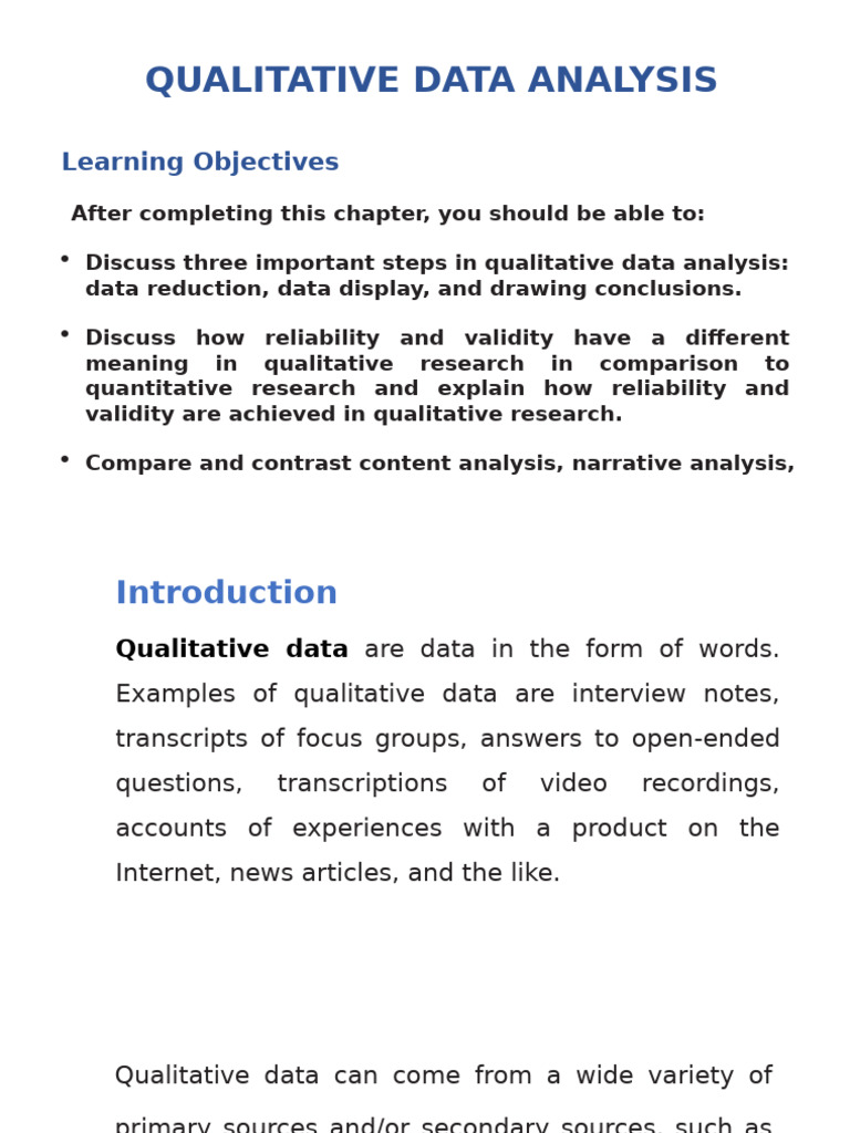 Qualitative Data Analysis | PDF | Qualitative Research | Validity (Statistics)