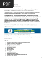 List of Major Social Welfare Schemes in India | PDF | Government ...