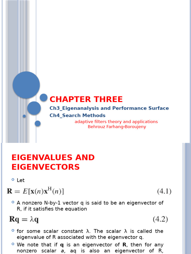 Chapter - 3 Performance Surface and Search Method | PDF | Eigenvalues And Eigenvectors | Matrix ...