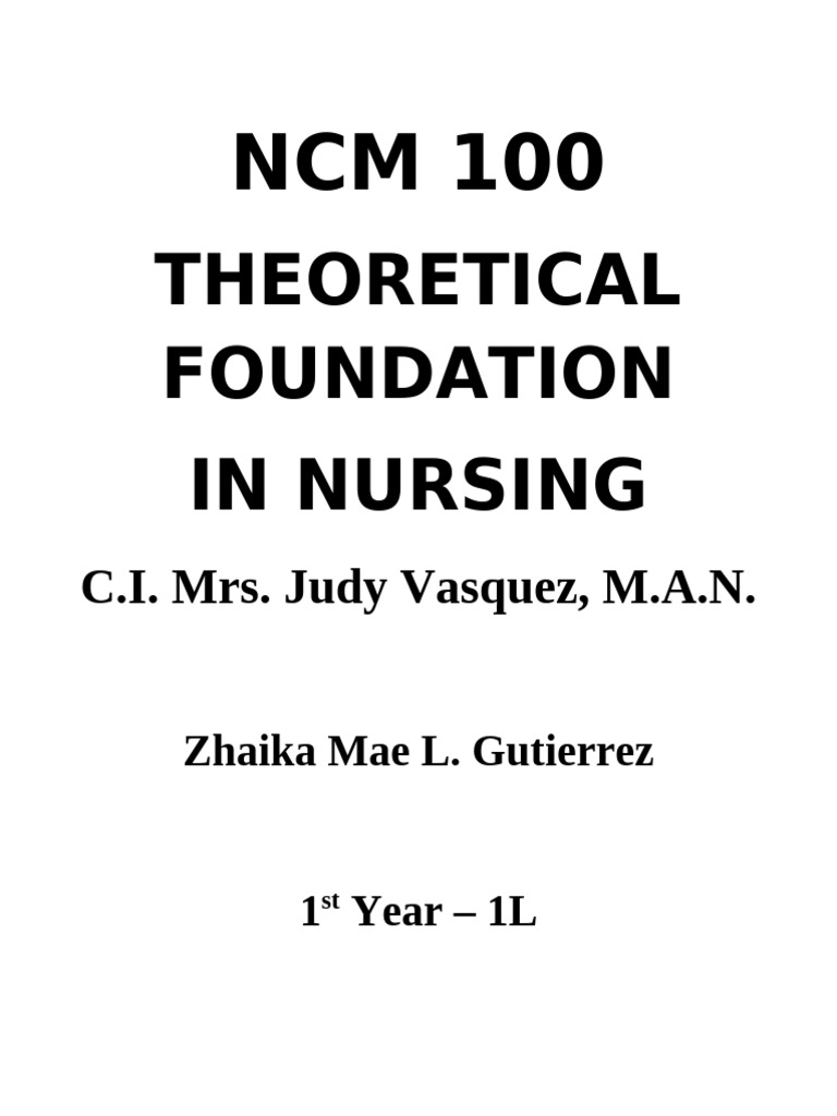 NCM 100 Cover Page | PDF