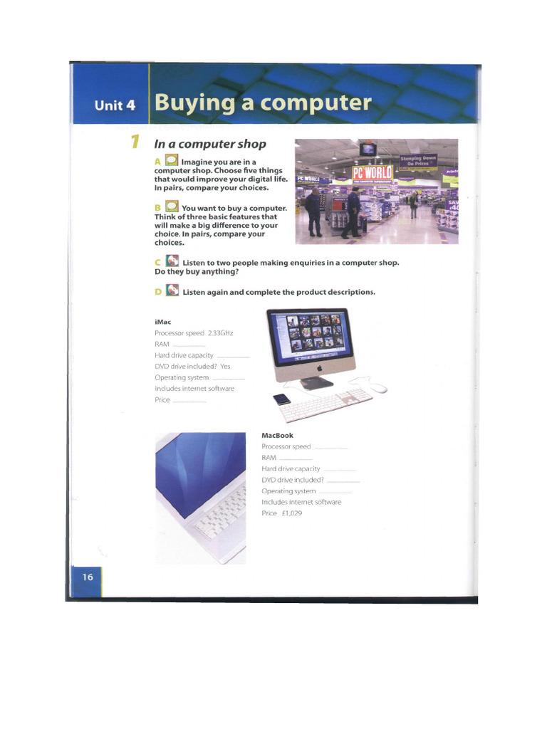 Unit4 Buying A Computer | PDF