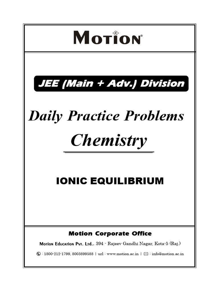 Ionic Eq. - DPP-1 To 11 - Eng. - Print | PDF | Acid | Solubility