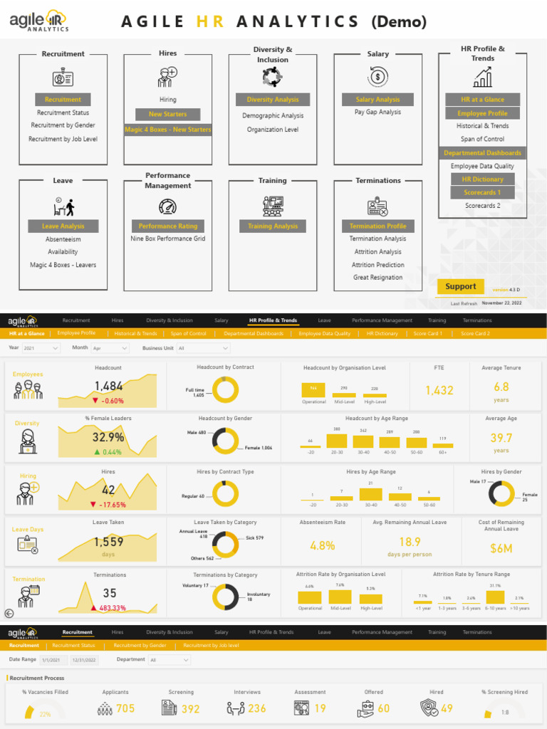 Agile HR Analytics V4.3 Demo | PDF | Recruitment | Employment