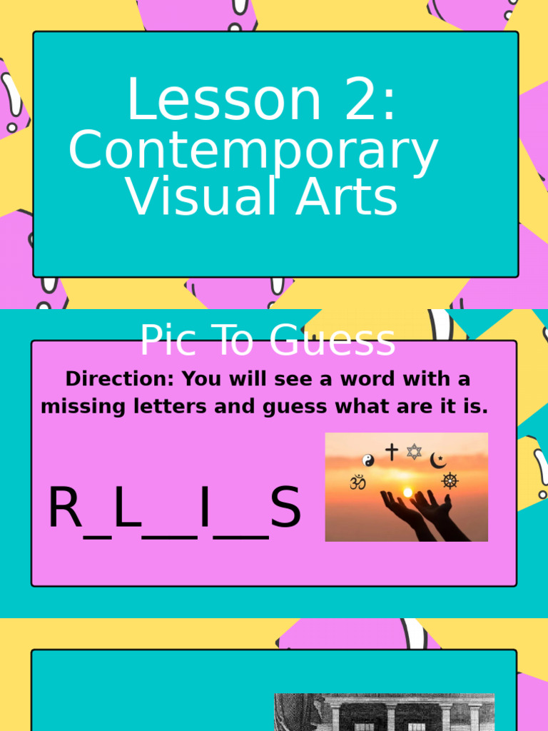 Lesson 2 Contemporary Visual Arts | PDF | Sculpture | Paintings