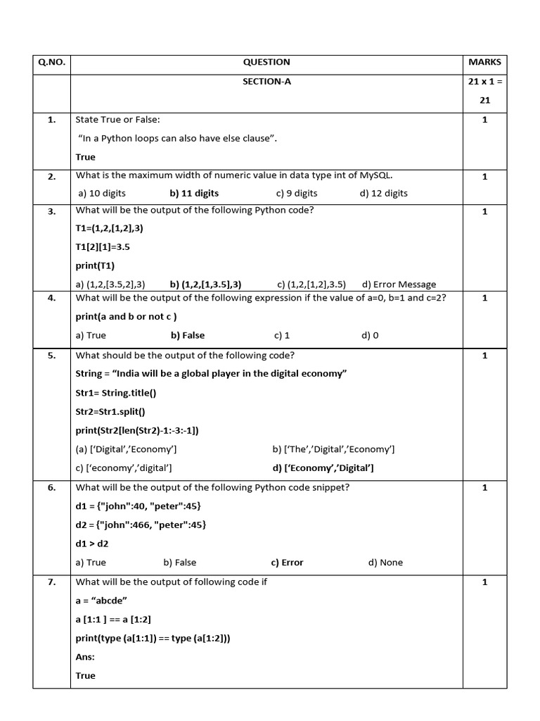 Class 12 Computer Science Question Paper(Solved) | PDF | Markup Language | Xml