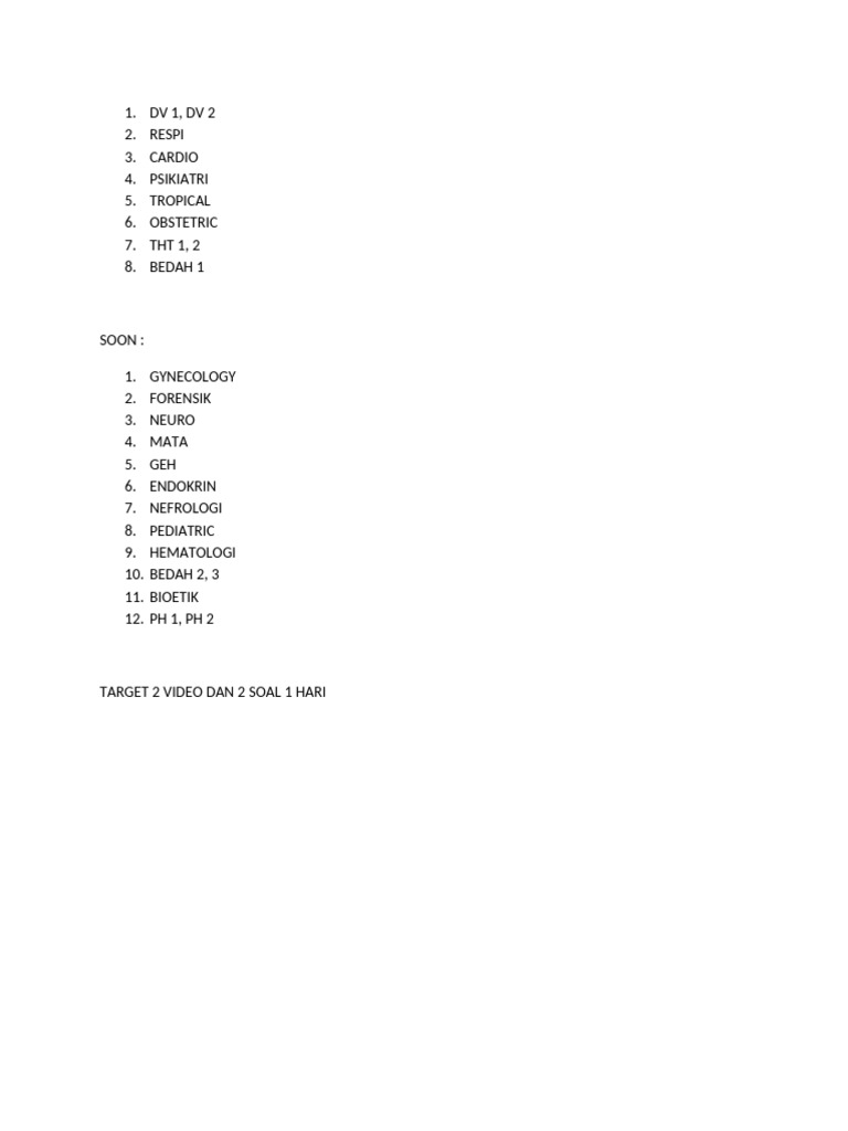 Target Belajar | PDF