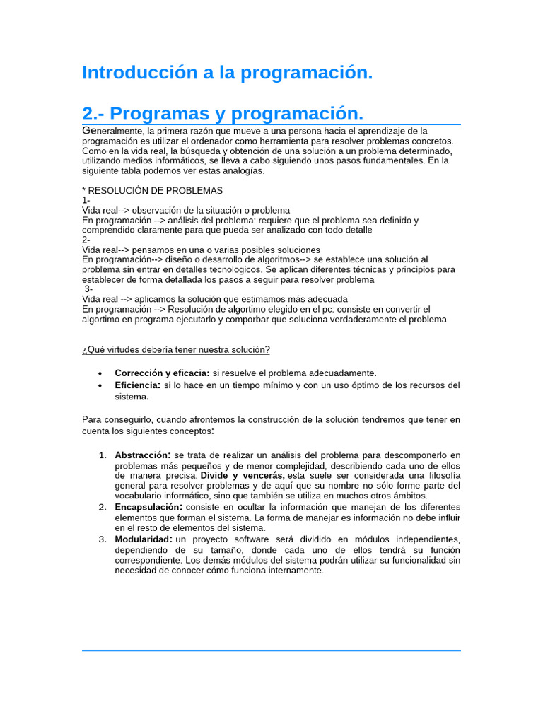 Introducción A La Programación | PDF | Lenguaje de programación | Paradigmas de programación