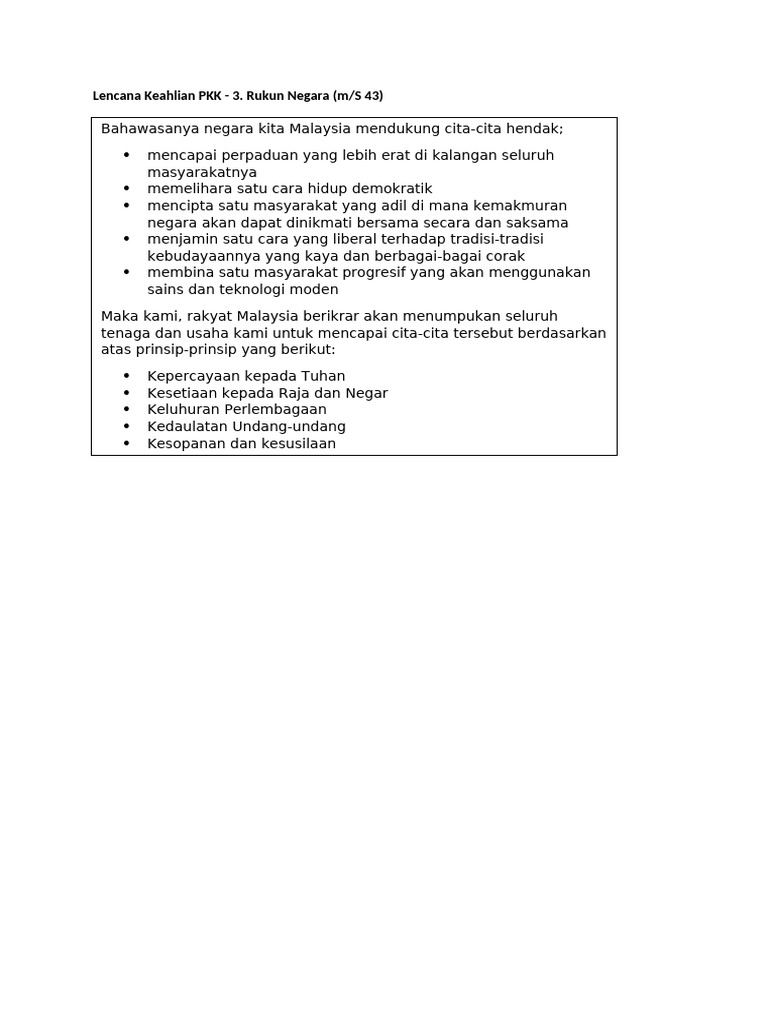 Lencana Keahlian PKK 3. Rukun Negara | PDF