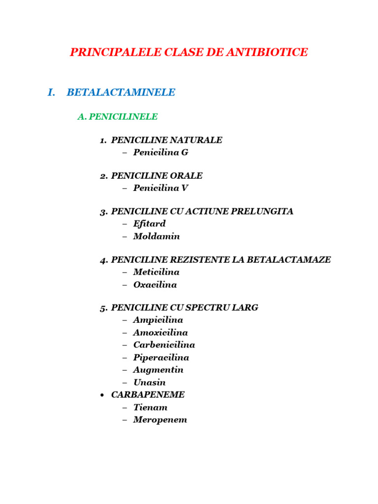 Clasificare Atb | PDF