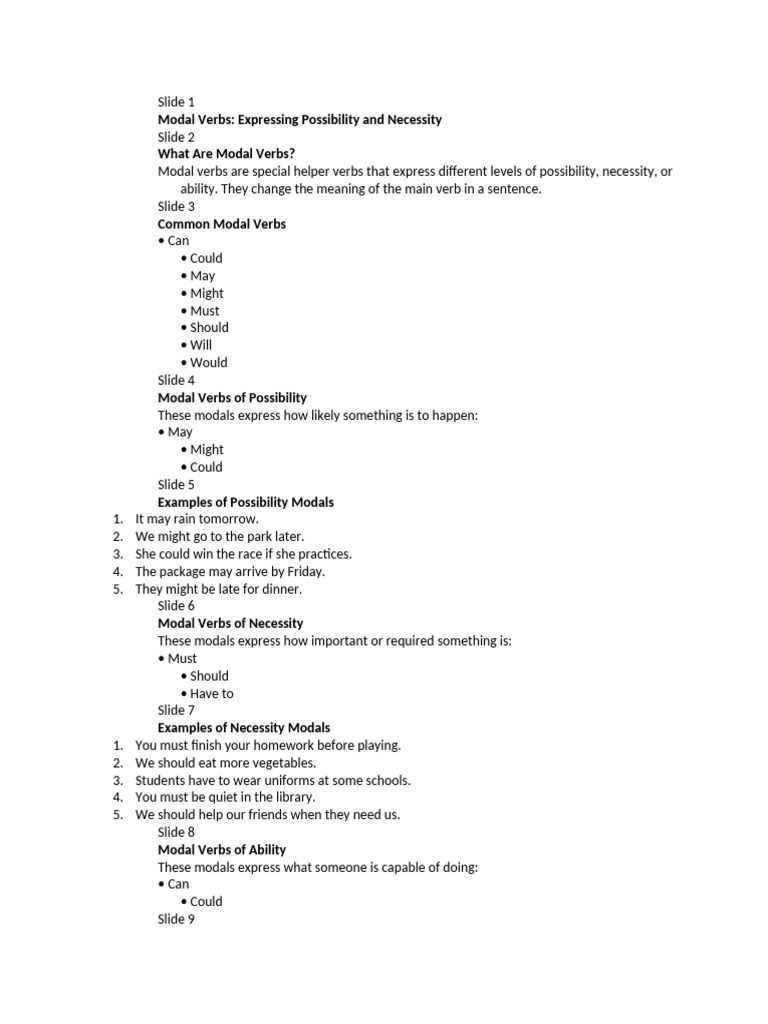 MODALS | PDF | Morphology | Semantic Units MODALS | PDF | Morphology | Semantic Units