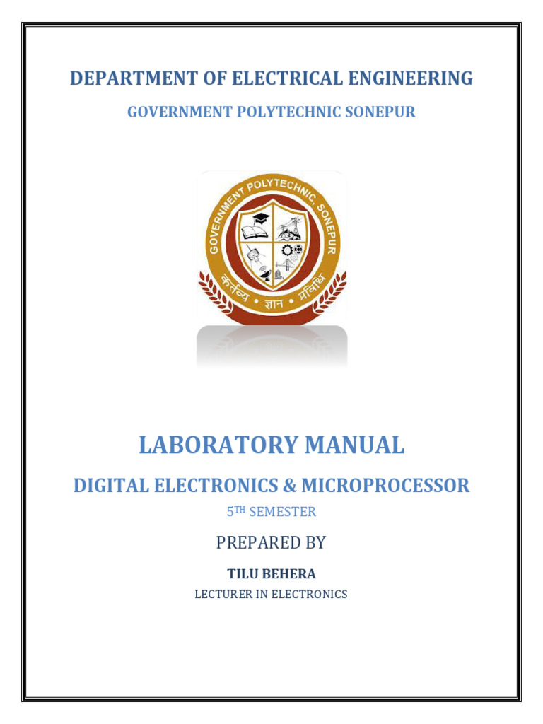 Digital Electronics & Microprocessor Lab Manual | PDF | Logic Gate | Digital Electronics