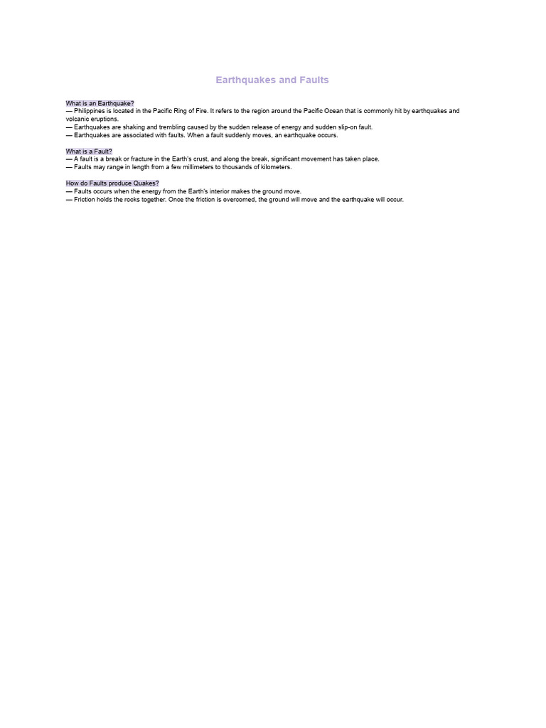 Lecture 1 - What Is An Earthquake | PDF