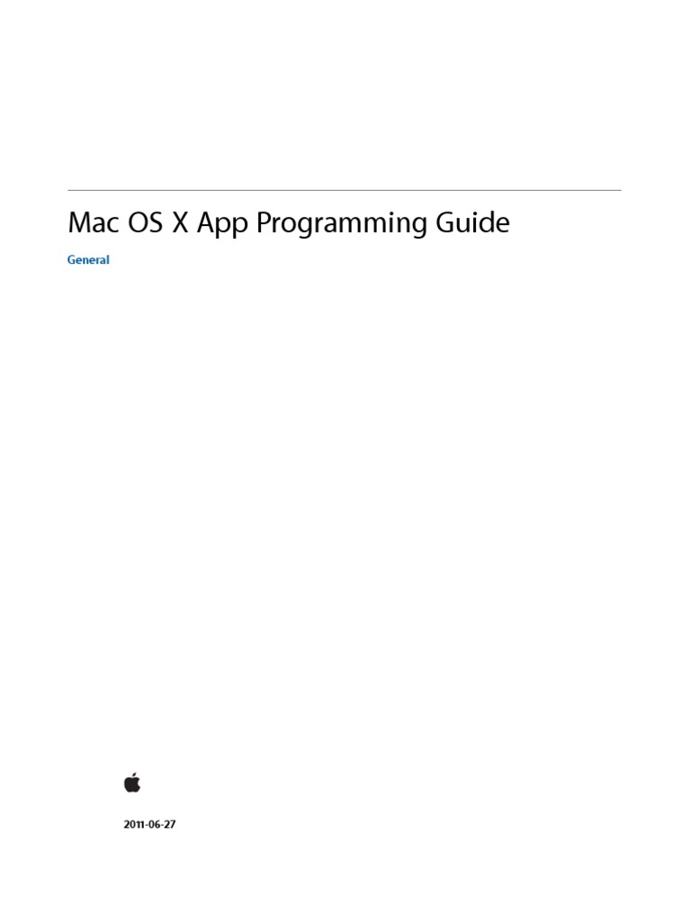 MOSXApp Programming Guide | PDF | Operating System | Mac Os