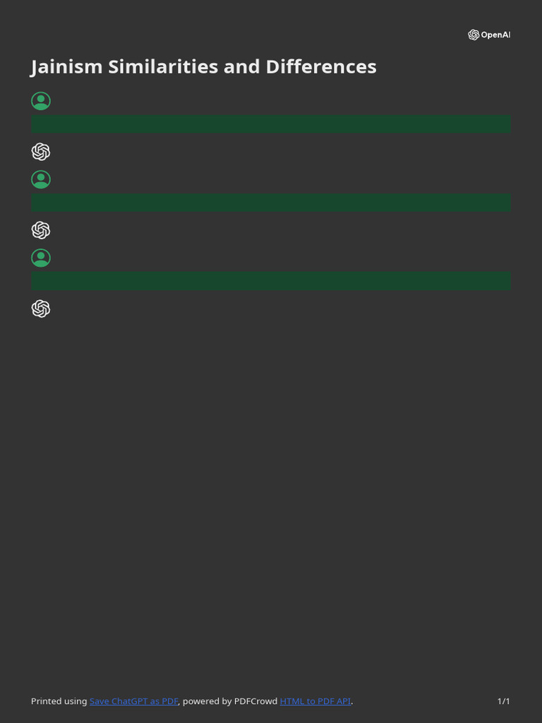 Jainism: Key Similarities & Differences | PDF