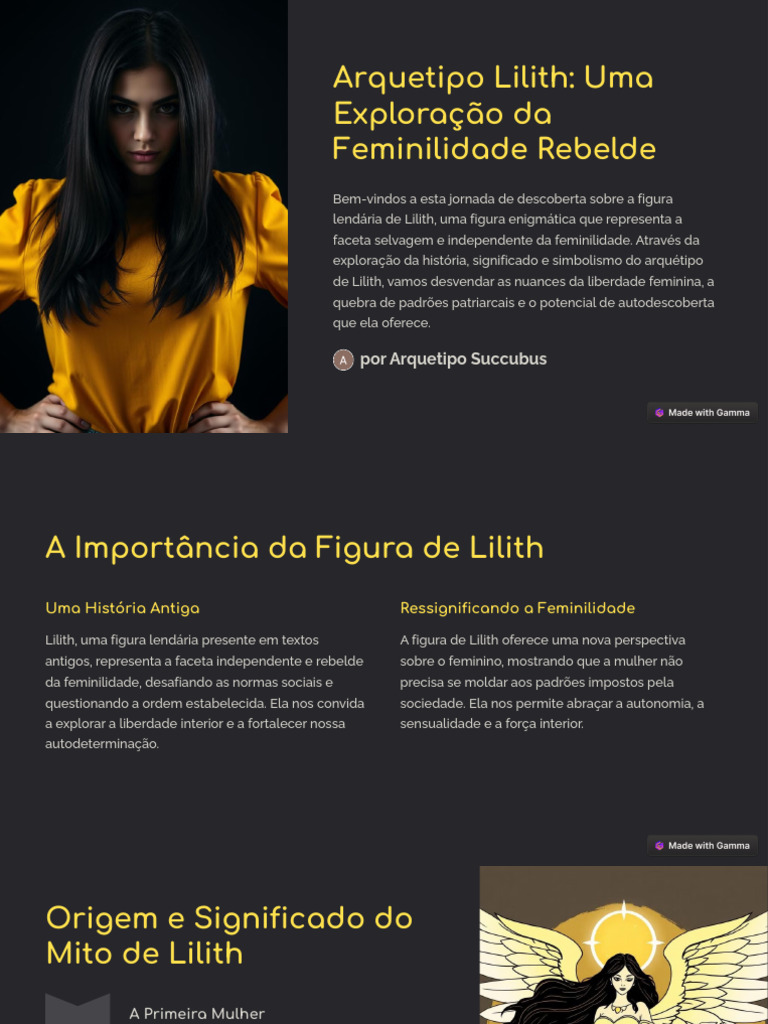 Arquetipo Lilith Uma Exploracao Da Feminilidade Rebelde | PDF