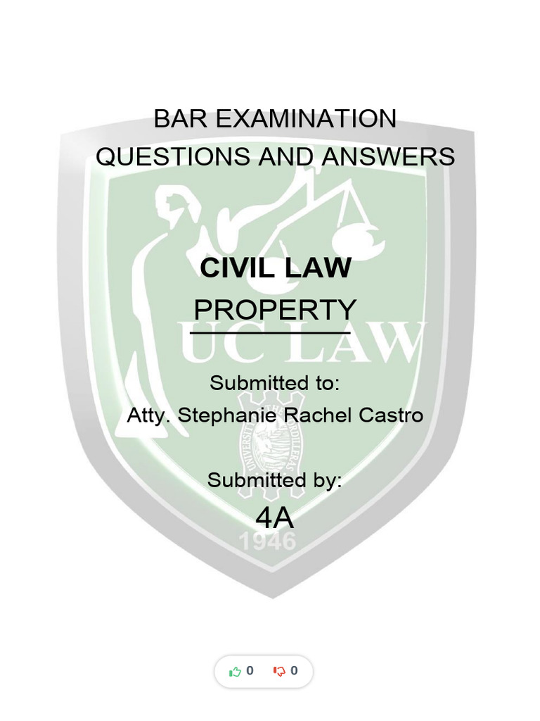 Property Bar q and a | PDF | Mortgage Law | Concurrent Estate