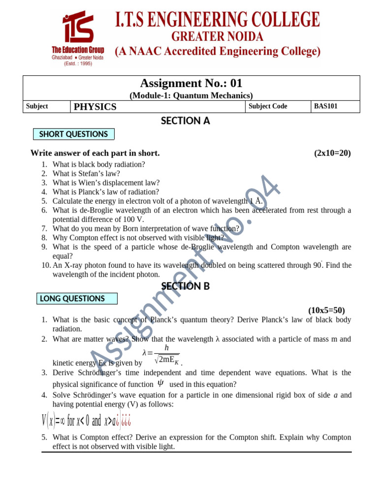 Ash - 1ST Sem - Physics - 1 | PDF