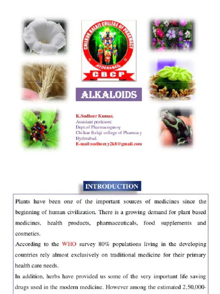 Presentation Alkaloids | PDF