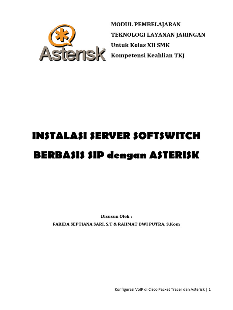 Modul Instalasi Server Softswitch Berbasis SIP dengan Asterisk | PDF