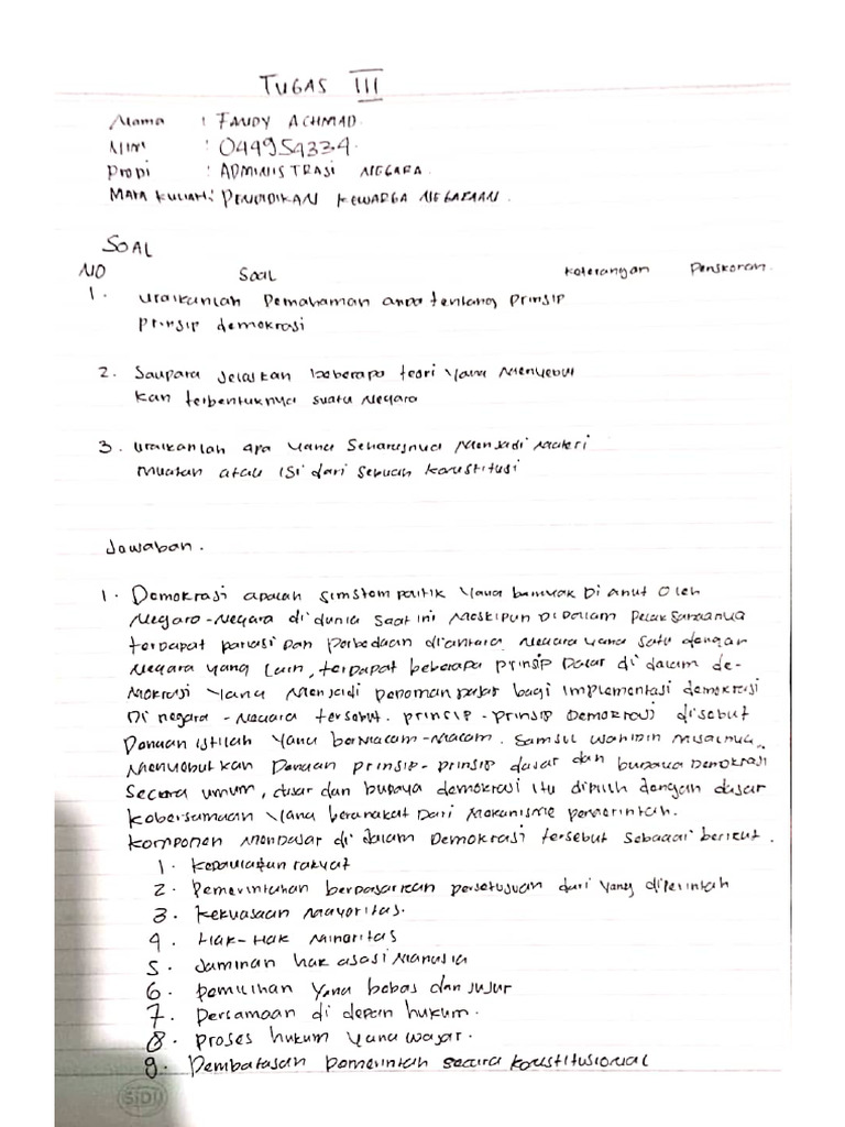 Tugas 3 PKN | PDF