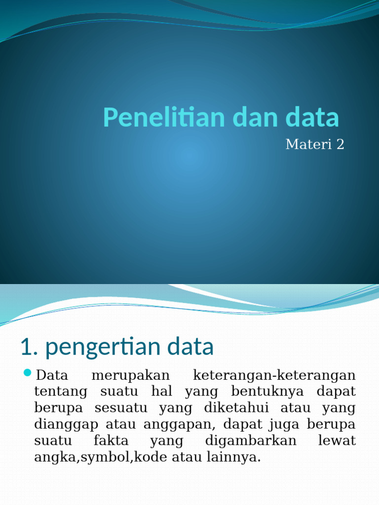 Jenis dan Pengumpulan Data Penelitian | PDF