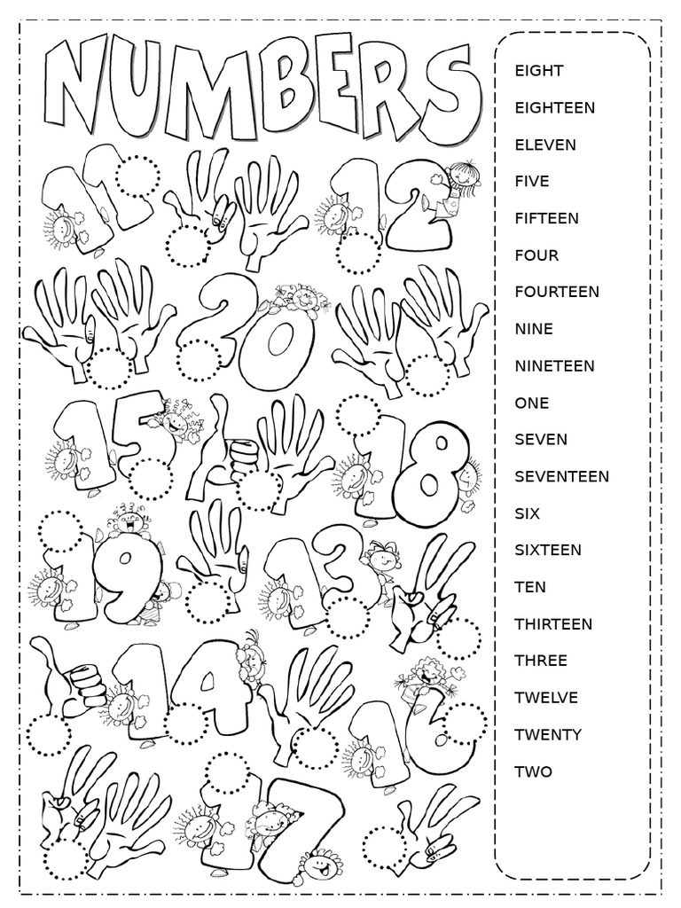 Numbers Matching 1-20 | PDF