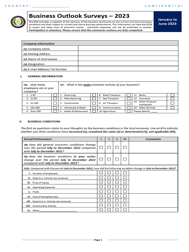 2023 08 23 06 31 55 BOS Questionnaire January To June 2023 | PDF ...