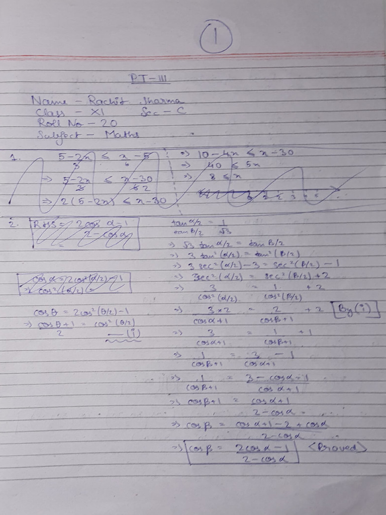 20 Rachit Sharma 11H Maths | PDF