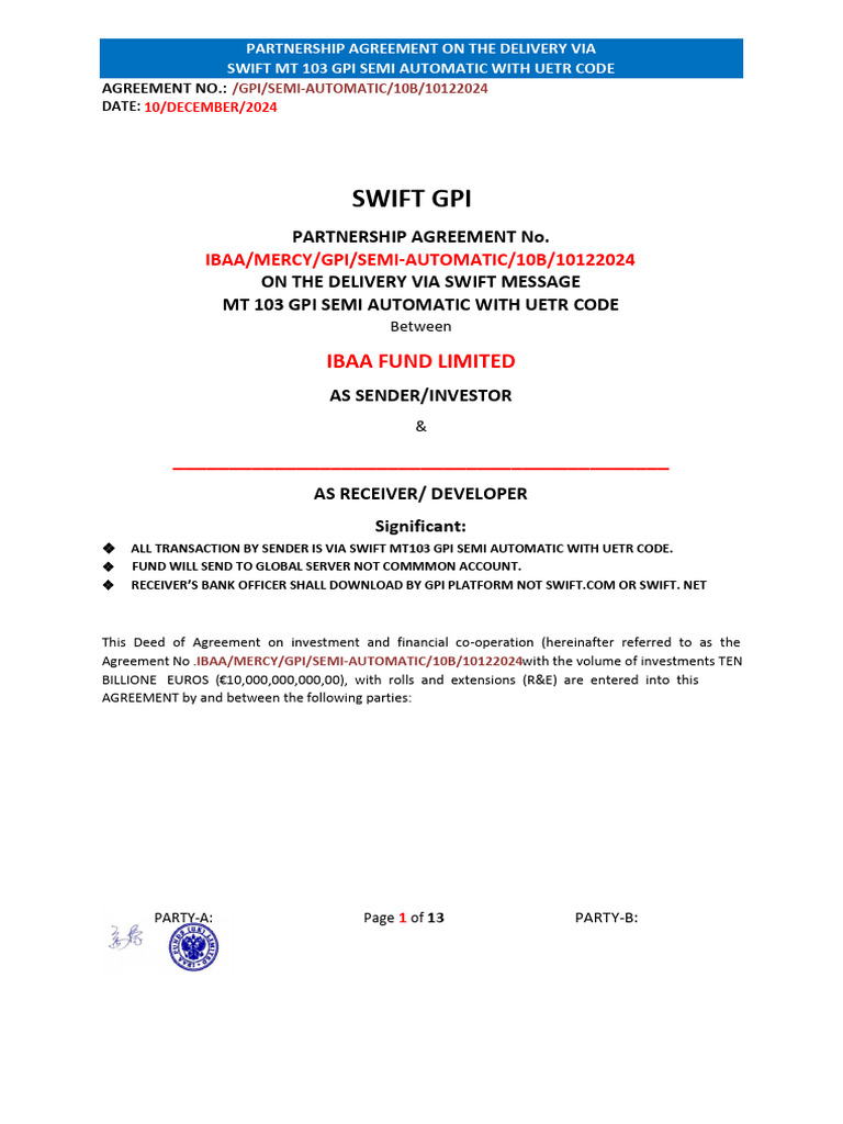 Gpi Semi Automatic With Uetr Code 10 B | PDF | Legal Liability ...
