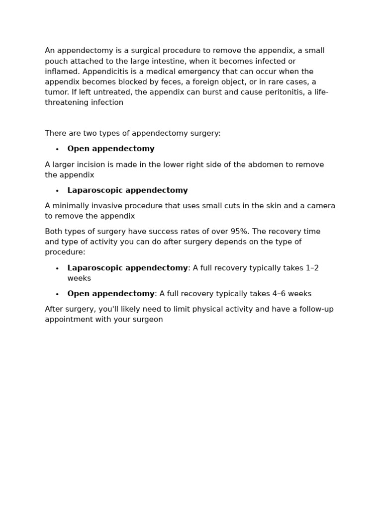 Open Appendectomy | PDF