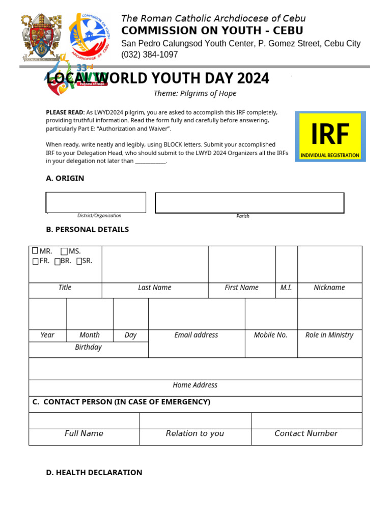 Individual Registration Form | PDF | Justice | Crime & Violence