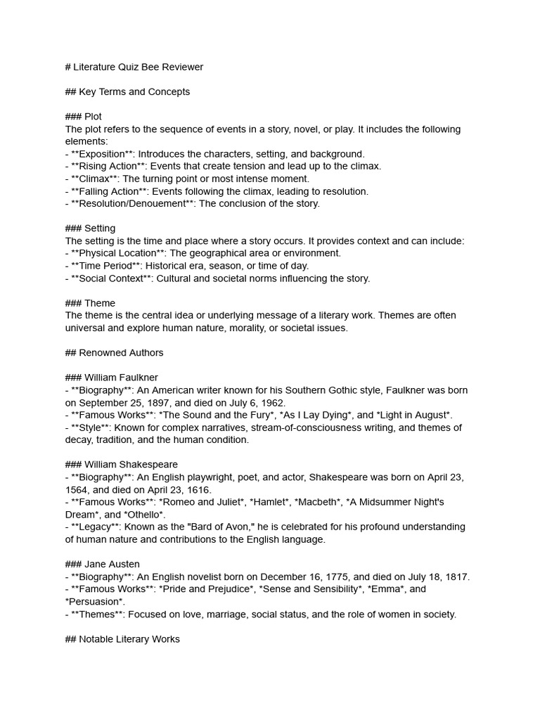 English Quiz Bee | PDF | Plot (Narrative) | Grammatical Number