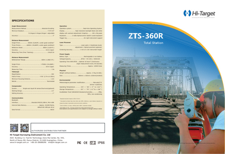 ZTS 360R Total Station Brochure EN 20210628s | PDF | Backlight ...